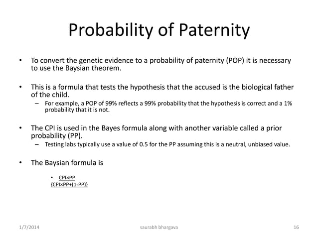 Paternity index | PPTX