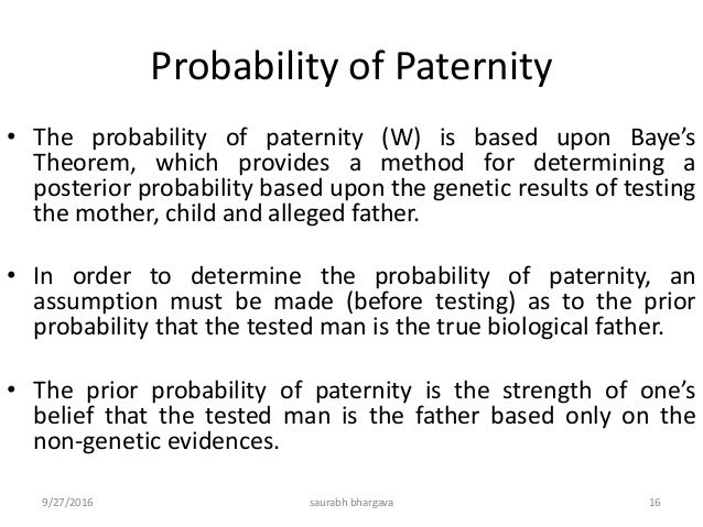 Paternity index