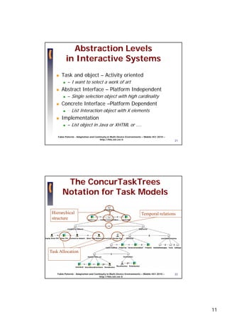 Adaptation and Continuity in Multi-Device Environments | PDF
