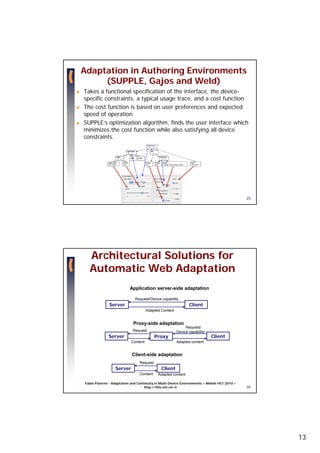 Adaptation and Continuity in Multi-Device Environments | PDF