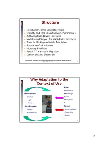 Adaptation and Continuity in Multi-Device Environments | PDF