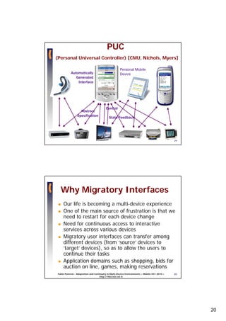 Adaptation and Continuity in Multi-Device Environments | PDF