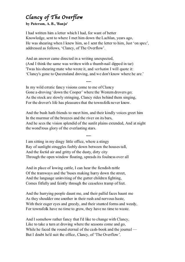Paterson poems and ballads