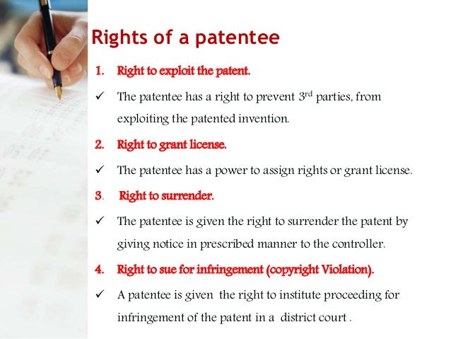 Patents and intellectual Property Rights