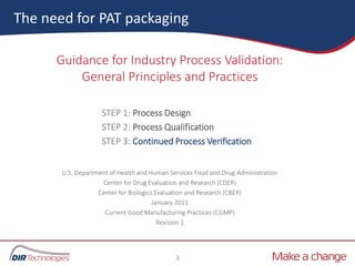 PAT for packaging real time monitoring of pharmaceutical bottles ...