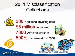 Misclassification: 1099 Contractor or Employee | PPT
