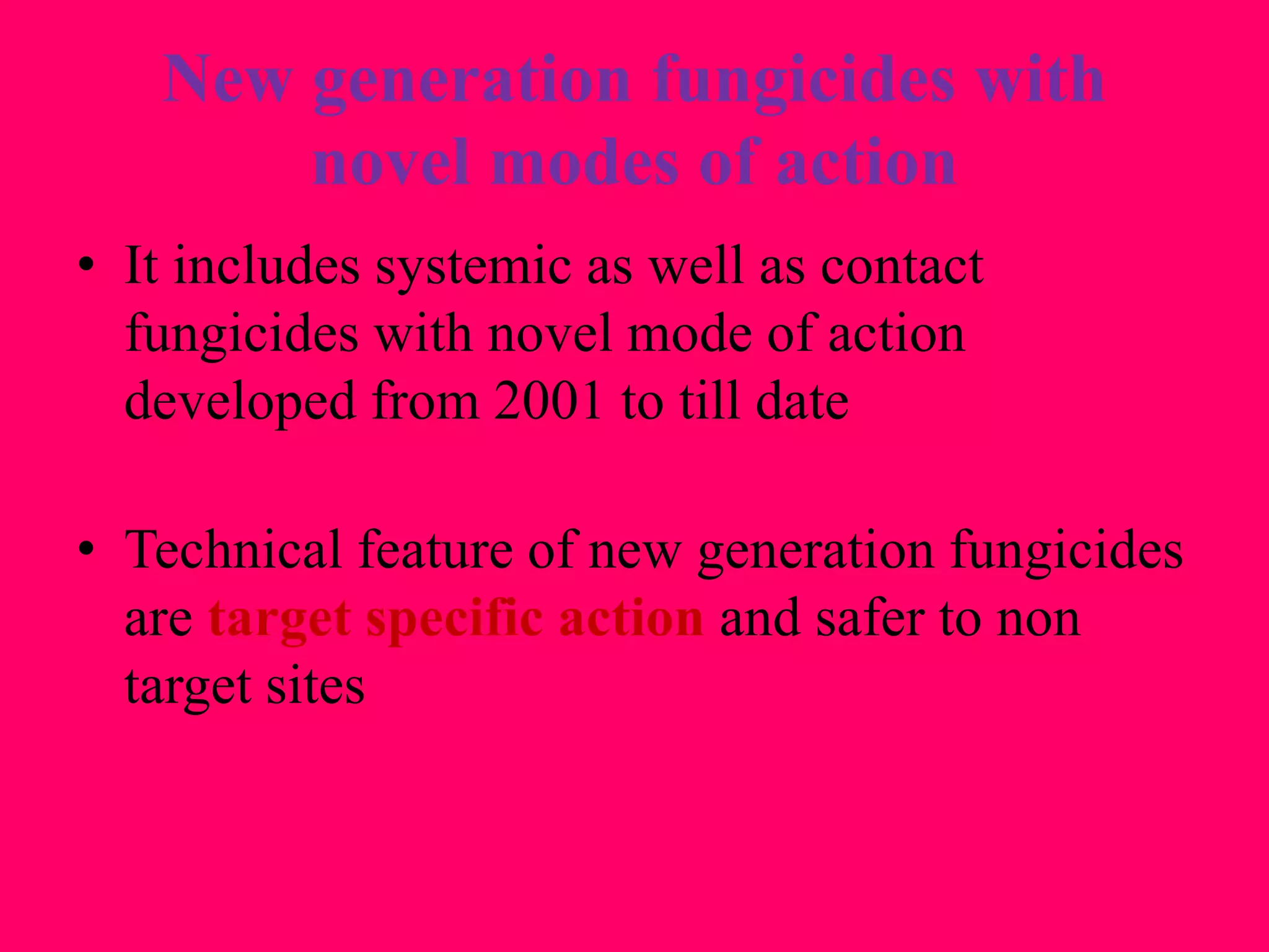 New Generation Fungicides | PPTX