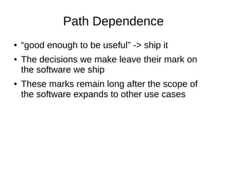 Path Dependent Development (PyCon AU) | PPT