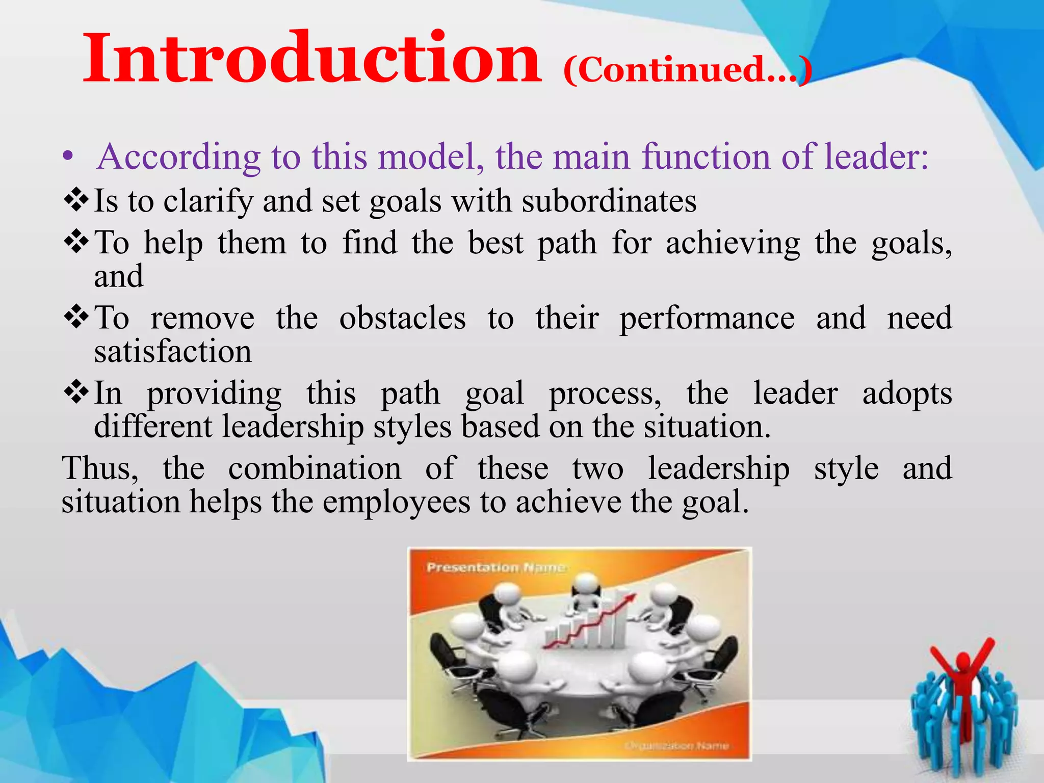Path goal leadership theory presentaion | PPTX