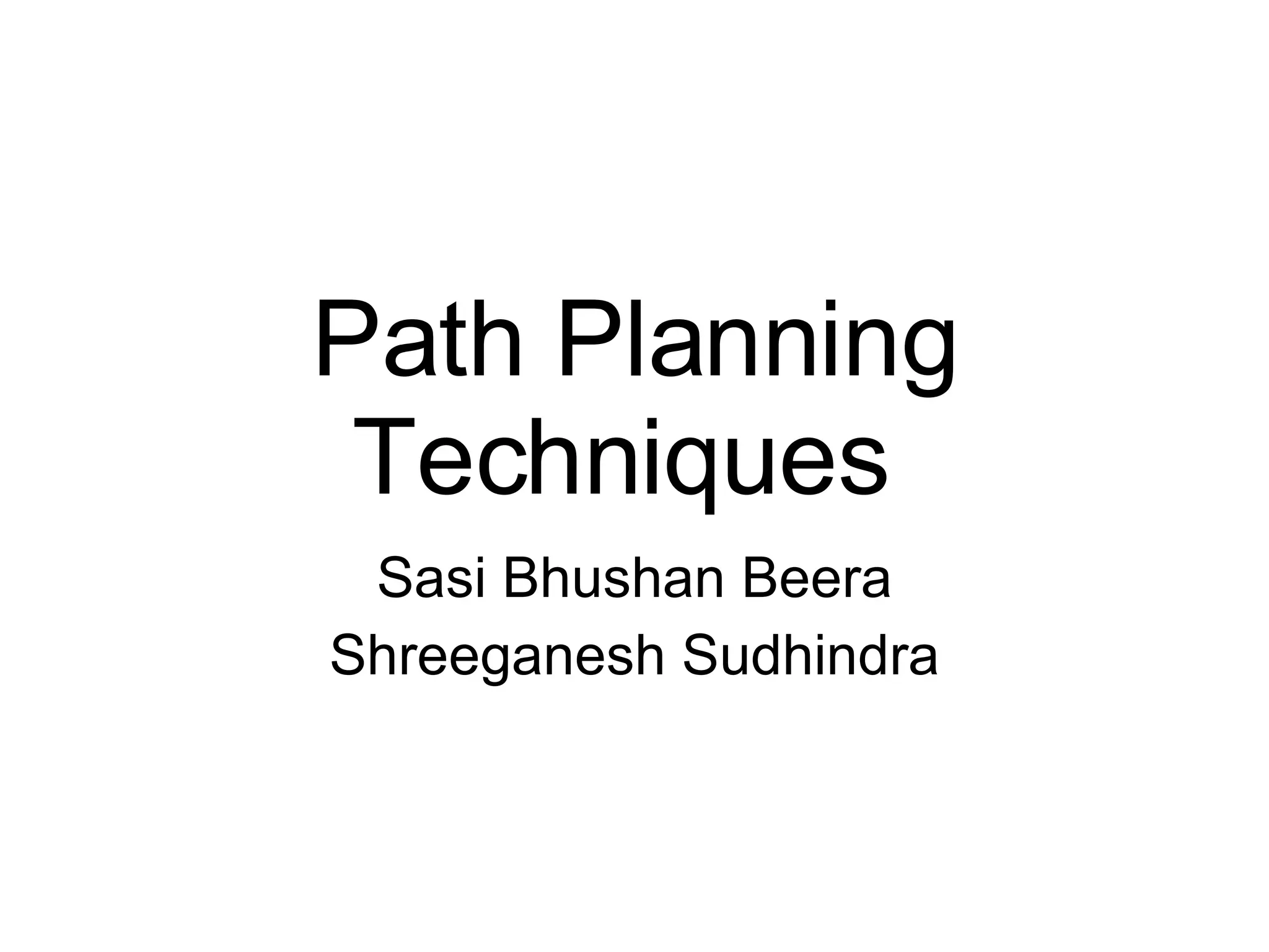 Path Planning And Navigation | PPT