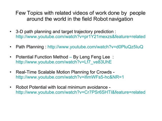 Path Planning And Navigation | PPT