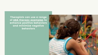 ABA Therapy Examples - Autism in Children | PDF