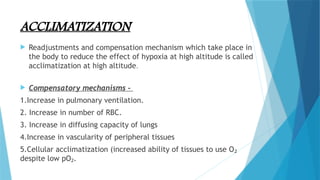 high altitude physiology and related sickness | PPTX