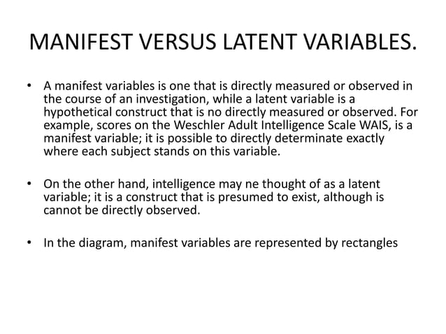 Path analysis with manifest variables | PPT