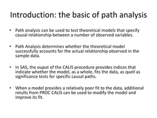 Path analysis with manifest variables | PPT