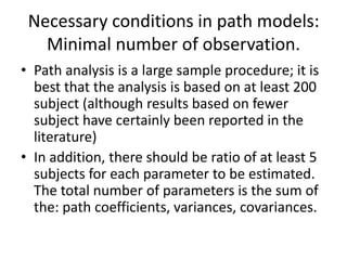 Path analysis with manifest variables | PPT