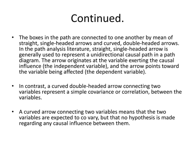 Path analysis with manifest variables | PPT