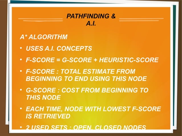Pathfinding algorithms | PPT