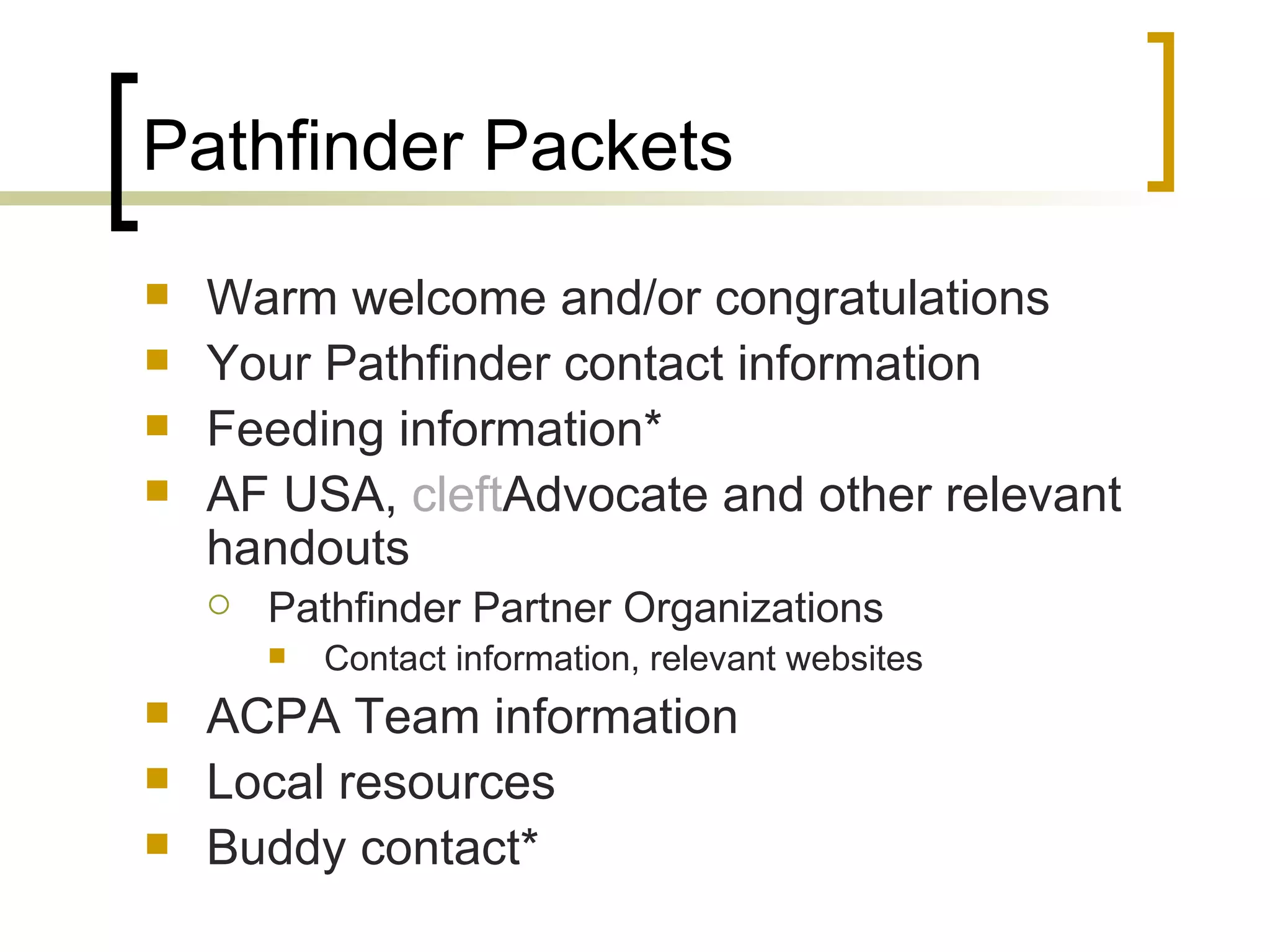 Pathfinder Workshop | PPT