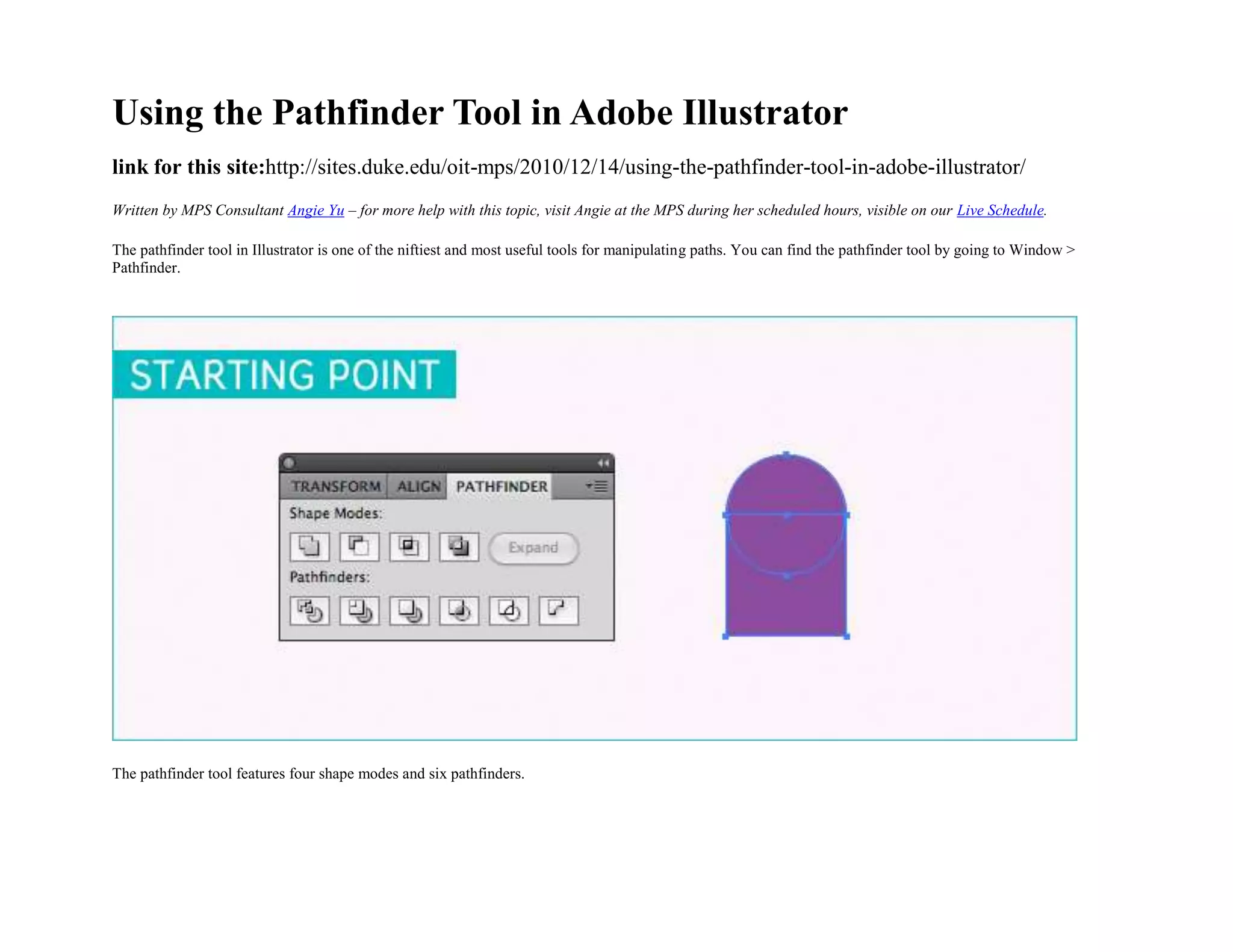 Pathfinder handout illustrator | DOCX