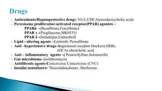 Current and future pharmacological therpapies of NAFLD and NASH. Slide ...