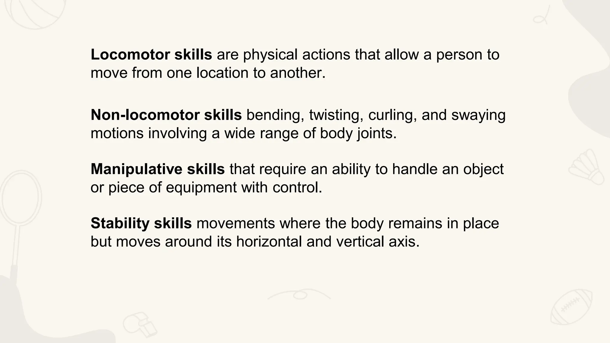 Movement competency, physical activities | PPTX