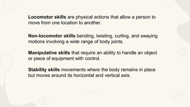 Movement competency, physical activities | PPTX