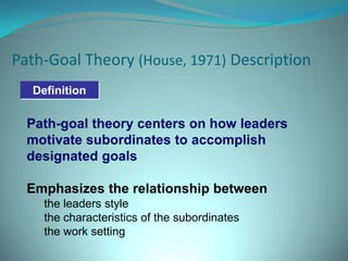 Path goal theory | PPTX