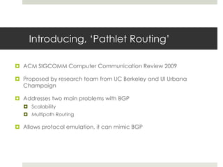 Pathlet routing_Demo2 | PPTX | Computer Networking | Computing