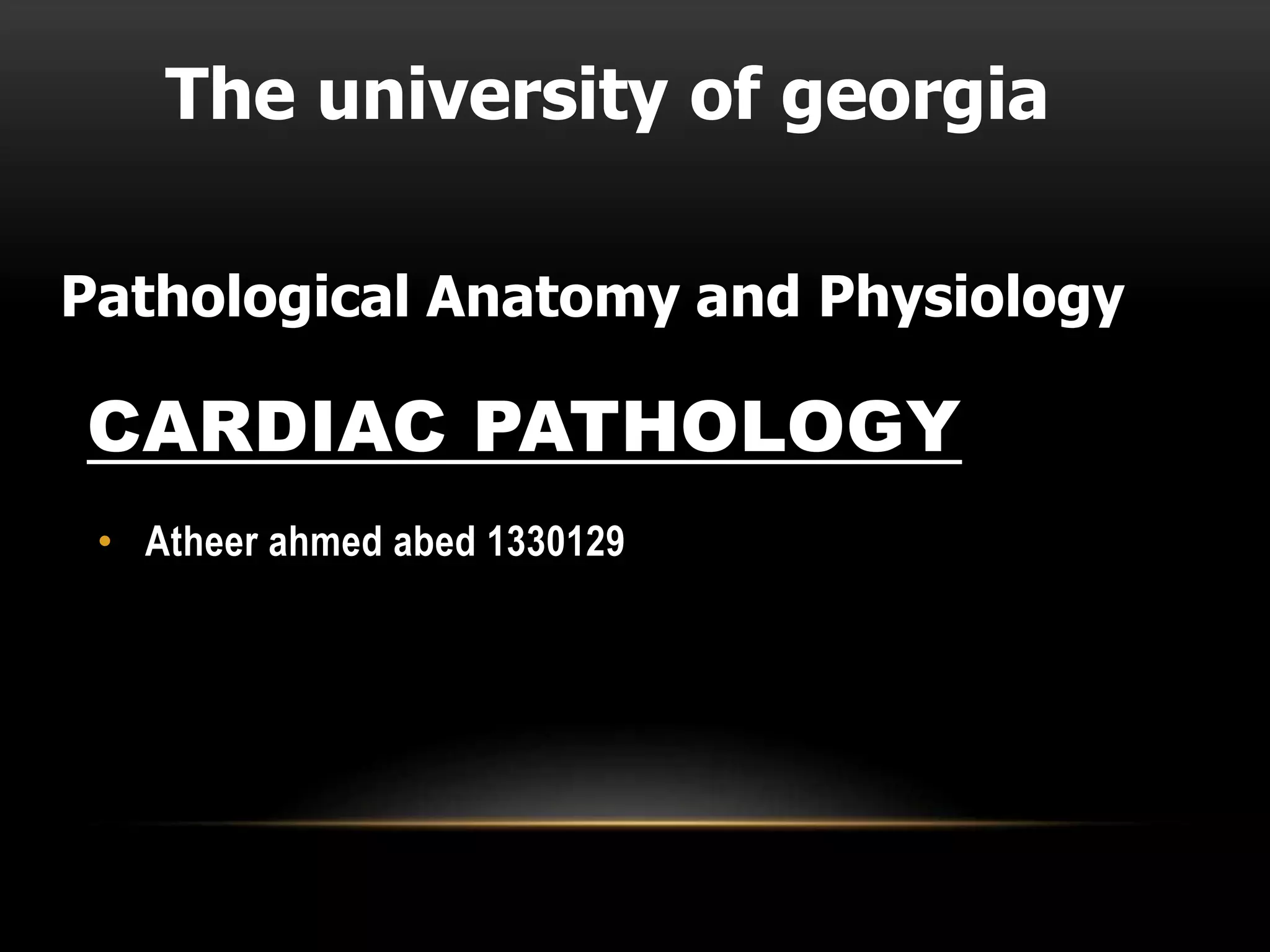 cardiac pathology | PPTX