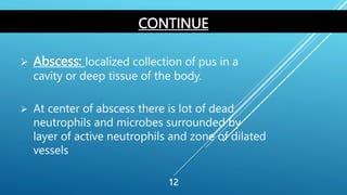Morphological patterns and outcomes of acute inflammation | PPTX