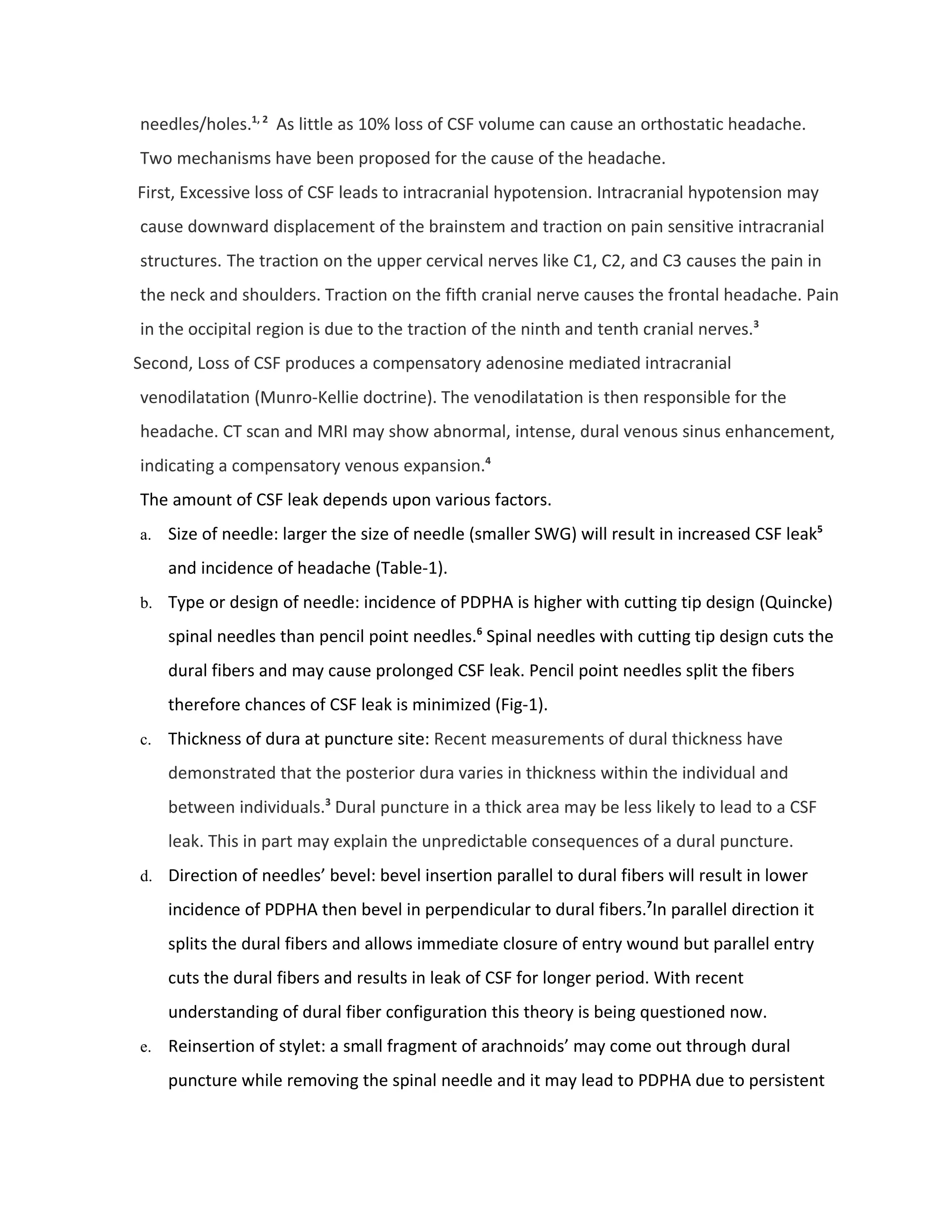 Patho phsiology of pdph | DOC