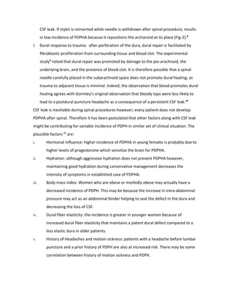 Patho phsiology of pdph | DOC