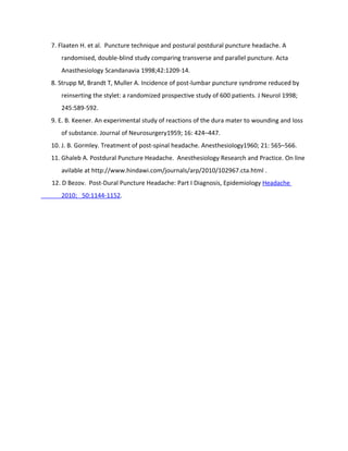 Patho phsiology of pdph | DOC