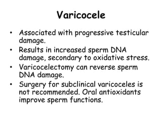 Physiology of Male Infertility | Seeds of Innocence | PPTX