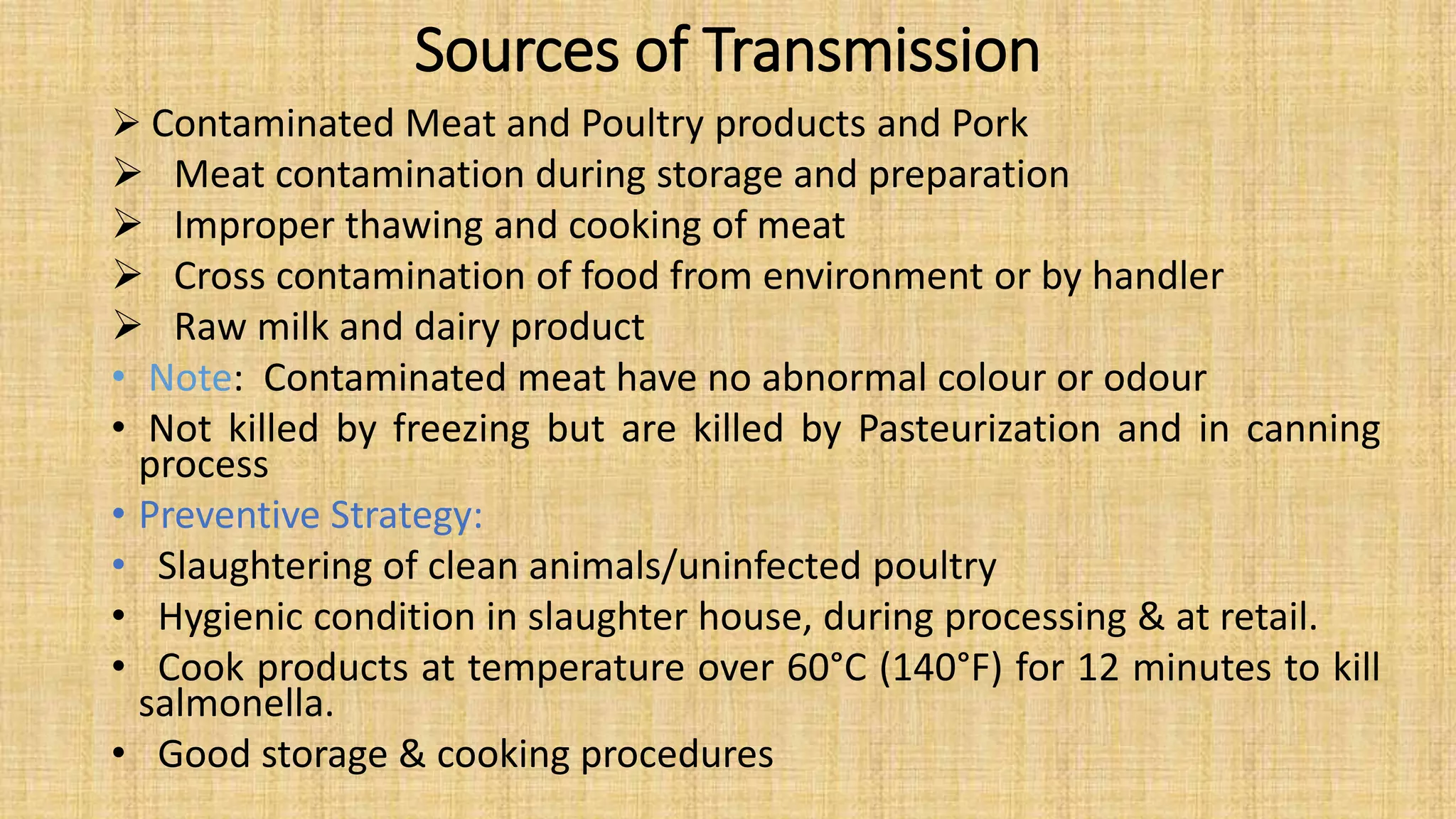 Meat Borne Diseases | PPTX