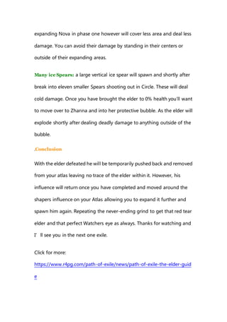 Path of Exile The Elder Guide | DOCX | Roleplaying Games | Games and ...