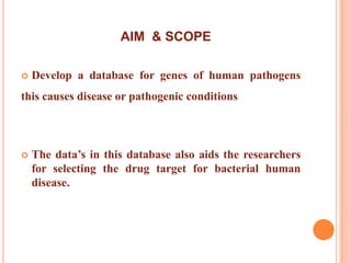 Pathogenic Gene Database of Human Pathogen | PPT