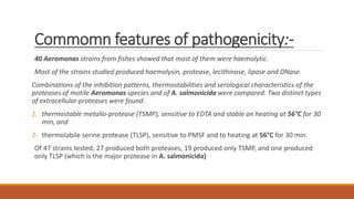 Pathogenecity and virulence factor of aeromonas spp | PPTX