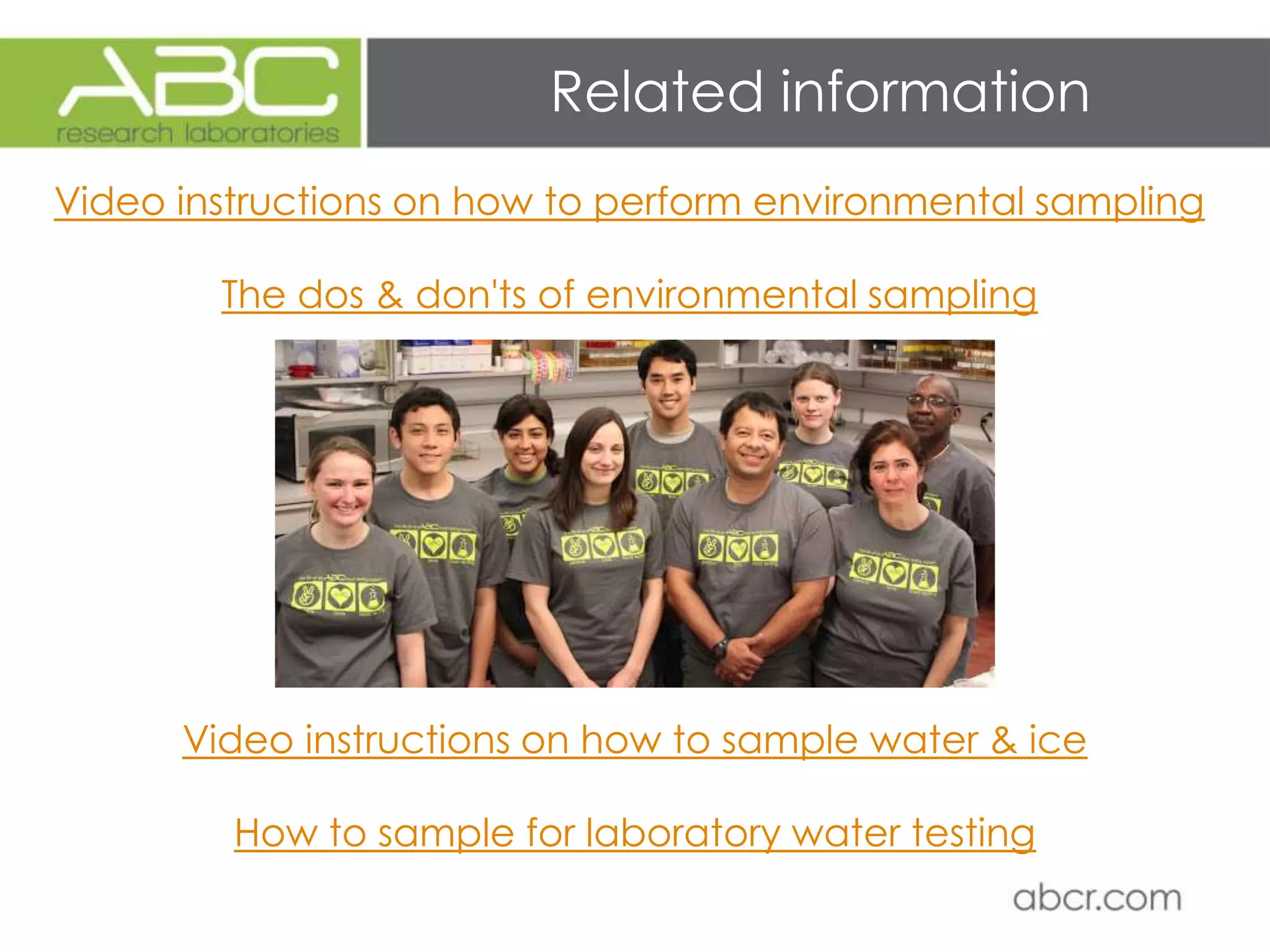 How to establish a pathogen environmental monitoring program | PPTX