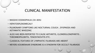 Pathogenesis of filariasis | PPTX