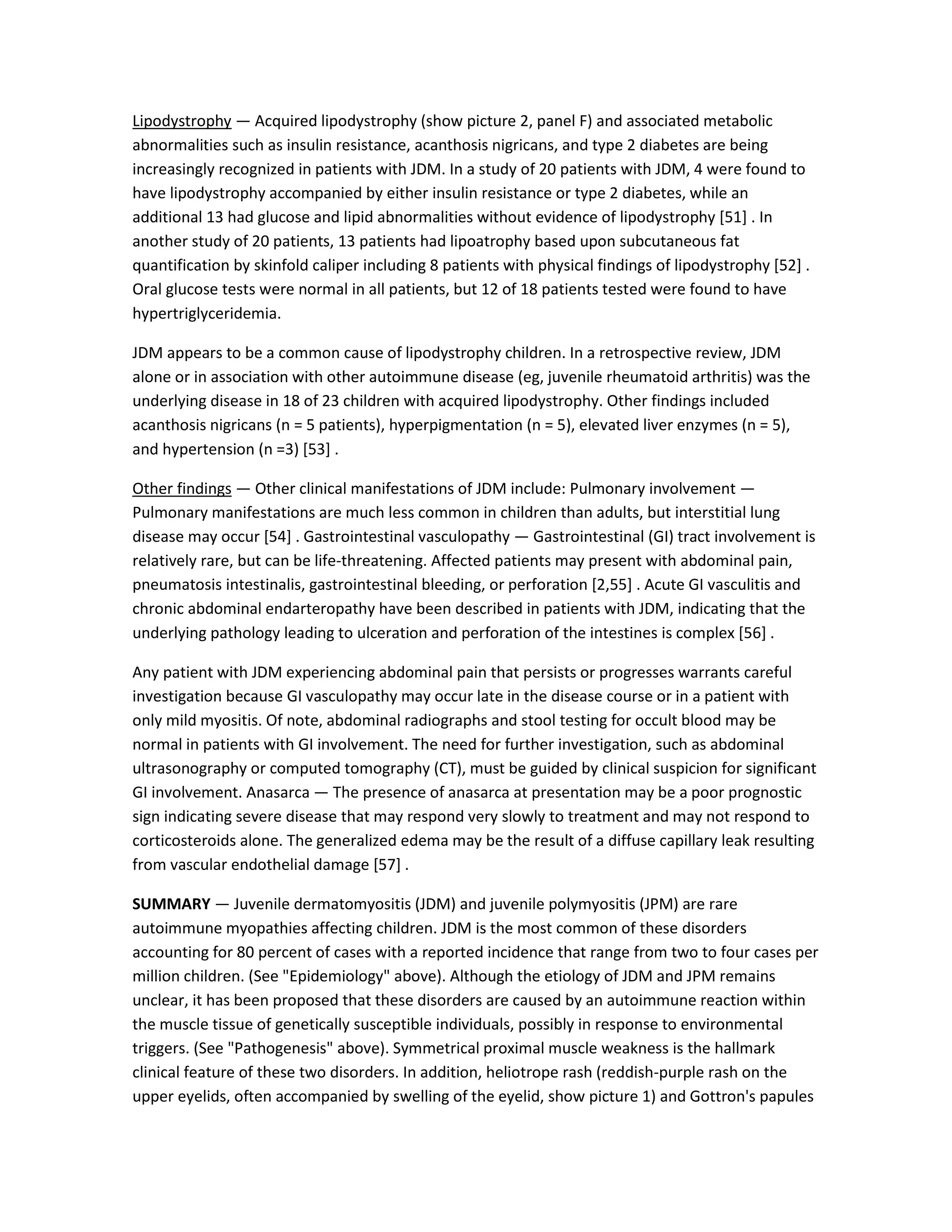 Pathogenesis And Clinical Manifestations Of Juvenile Dermatomyositis ...
