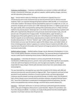 Pathogenesis And Clinical Manifestations Of Juvenile Dermatomyositis ...
