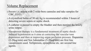 SEPTIC SHOCK- PATHOGENESIS, CLINICAL FEATURES AND MANAGEMENT.pptx
