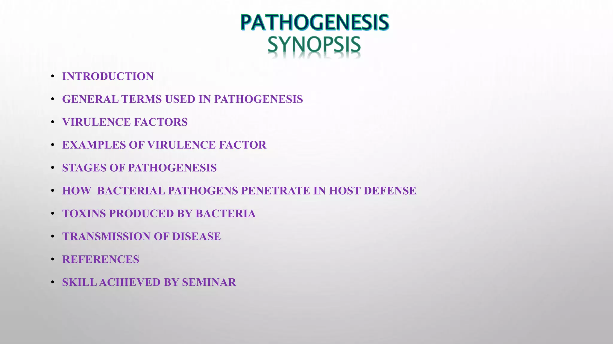 PATHOGENESIS | PPTX