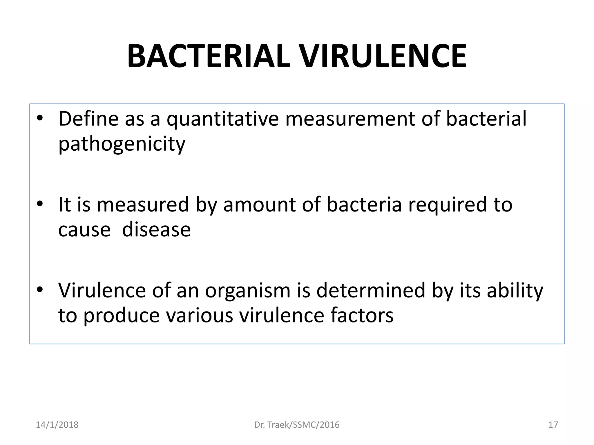 Pathogenesis i bacterial virulence factors | PPTX