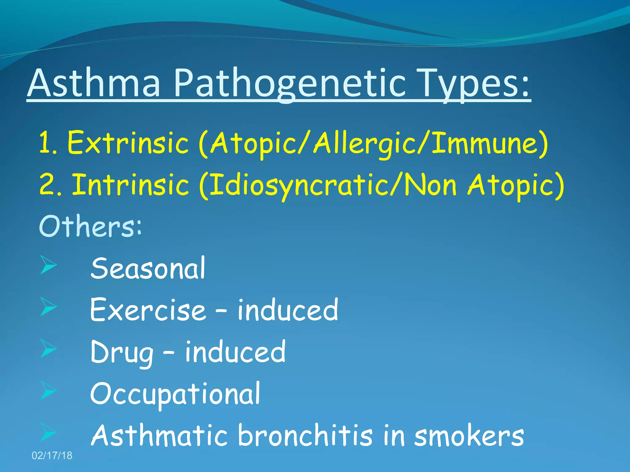 Pathogenesis of bronchial asthma | PPT