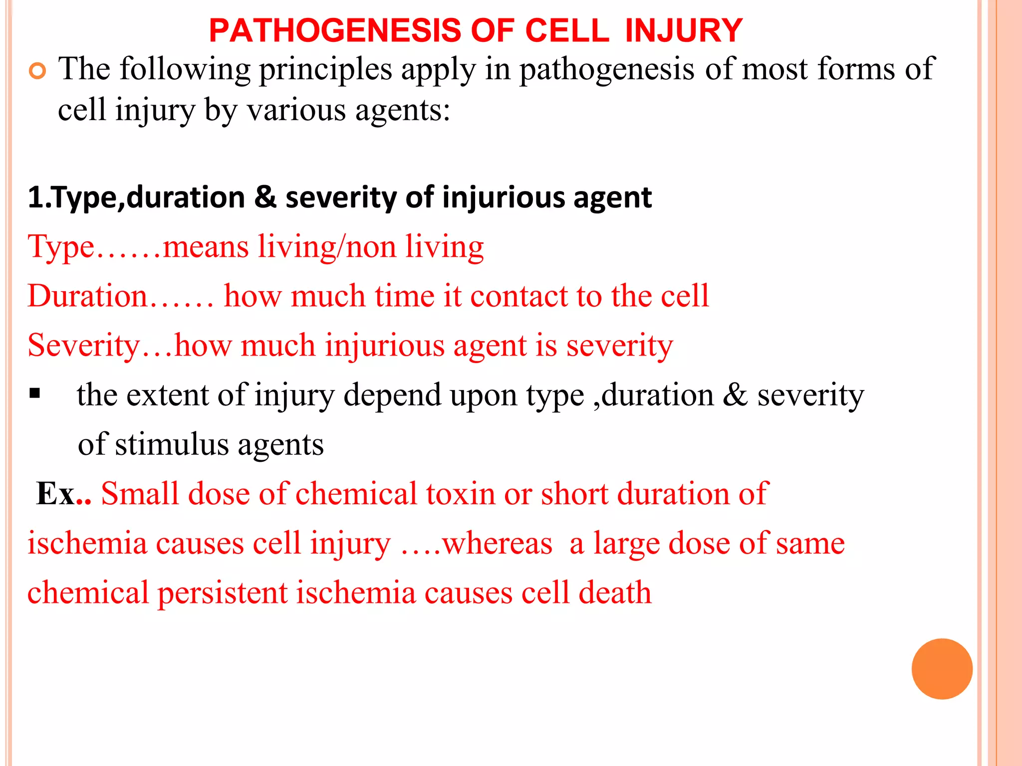 Pathogenesis of cell injury | PPTX