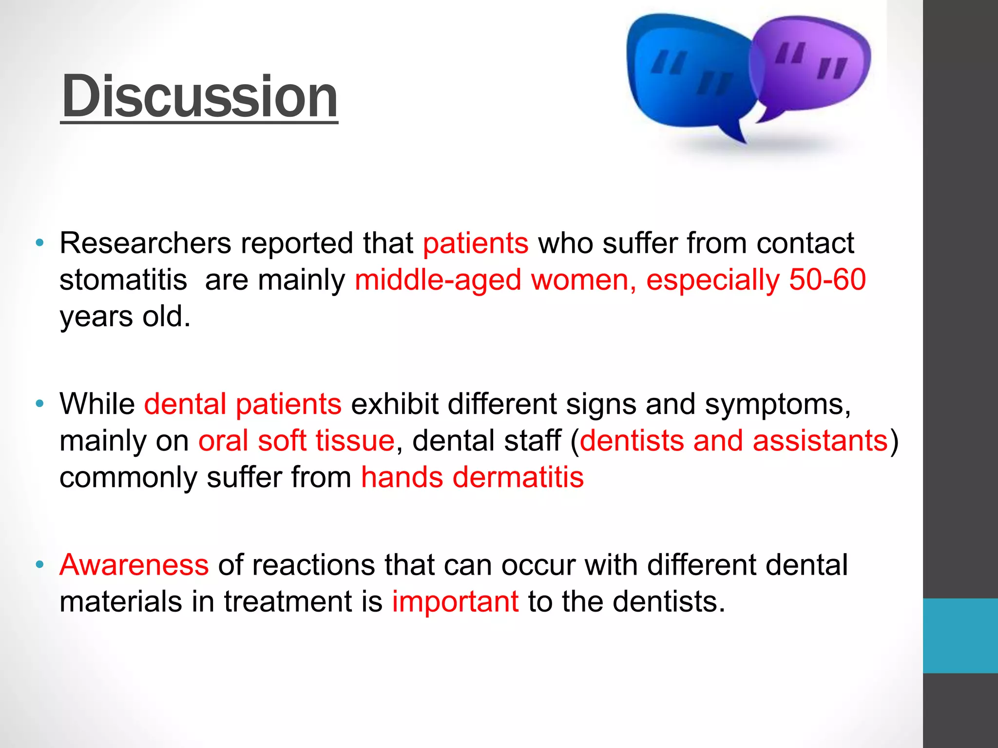 Pathogenesis of contact stomatitis | PPTX
