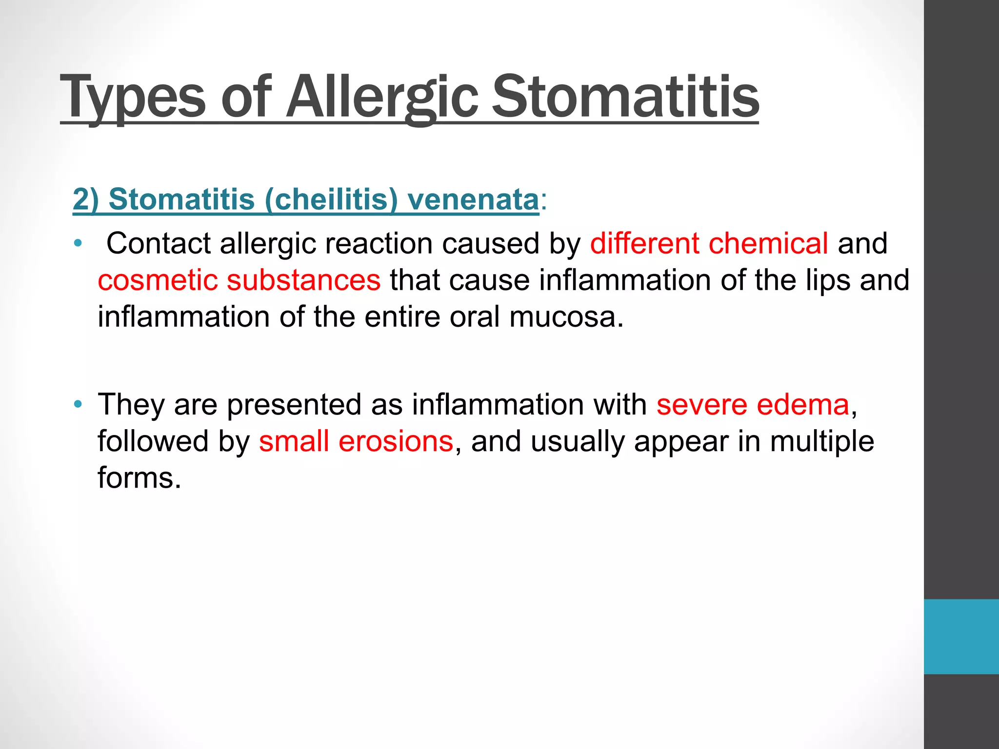 Pathogenesis of contact stomatitis | PPTX